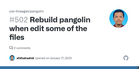 rebuild pangolin when edit some of the files · issue 502 · cov