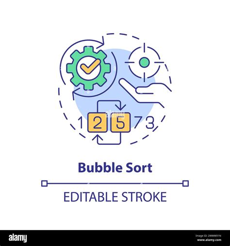 Bubble Sort Method Multi Color Concept Icon Stock Vector Image And Art