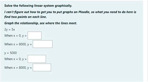 Solved Solve The Following Linear System Graphically I