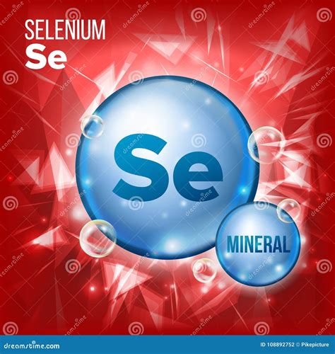 Se Selenium Vector Mineral Blue Pill Icon Vitamin Capsule Pill Icon