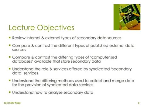 External Secondary Data Sources Ppt