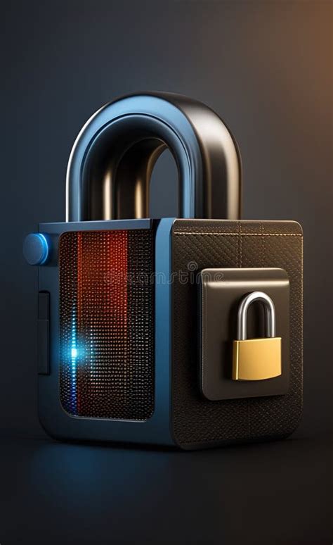 Ai Generated Illustration Of A Smartphone With A Padlock Symbol Stock Image Image Of Data