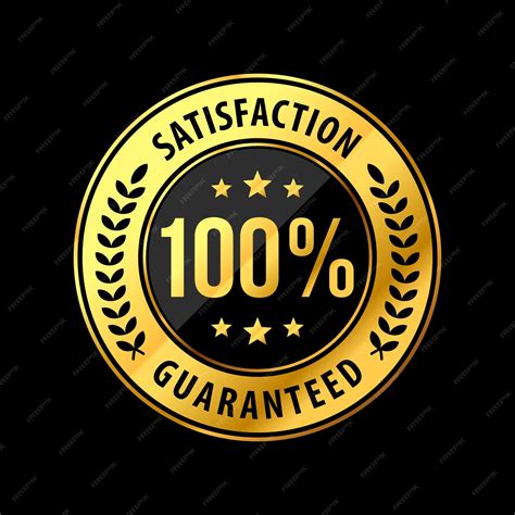 Premium Vector 100 Percent Satisfaction Guaranteed Label Badge In