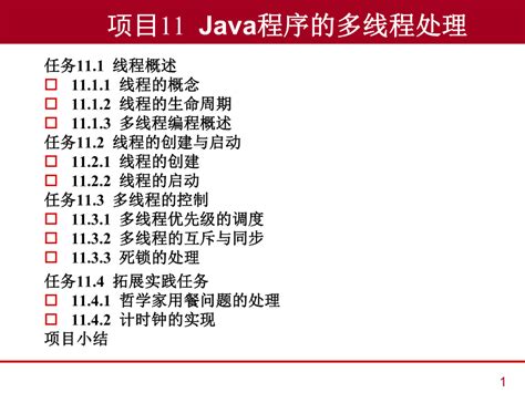 []中职《java语言程序设计与实现 第2版 》 人邮版·2023 项目11 java程序的多线程处理 同步课件 共25张ppt 课件下载