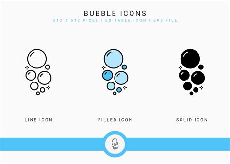 Bubble Icons Set Graphic By Liara Studio Creative Fabrica