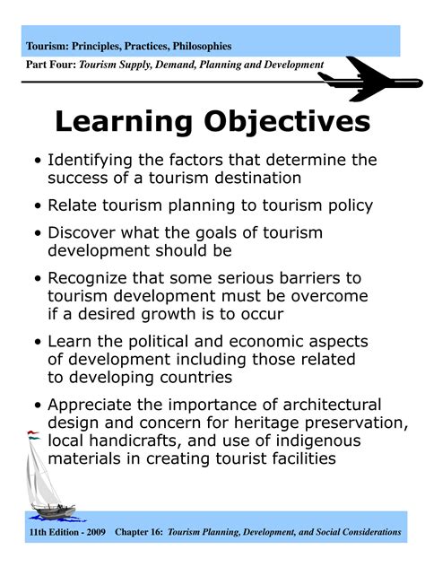 Solution Tourism Planning Development And Social Considerations