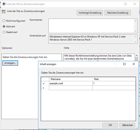 Group Policy Windows Gpo For Intranet Site Only Adds All Subdomains
