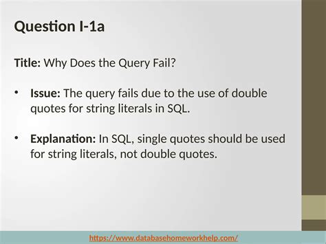 Sql Query Fixes And Database Design Solutions Ppt