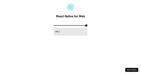 Hello React Native Codesandbox