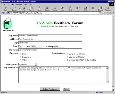 Github Siomarapantarotto Javamail Feedback Forum A Feedback Forum Implemented With Javamail