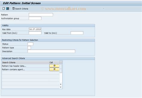 CBIH SAP Tcode EHS Edit Pattern
