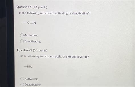 solved question 1 0 1 points is the following substituent