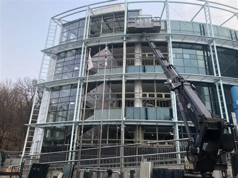 금천구시설관리공단 금천구민문화체육센터 커튼월 외벽 유리 교체 공사 실시 헤럴드타임즈