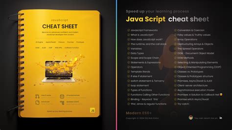 java script cheat sheet speed up your learning process
