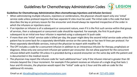 Ppt Guidelines For Chemotherapy Administration Codes Powerpoint
