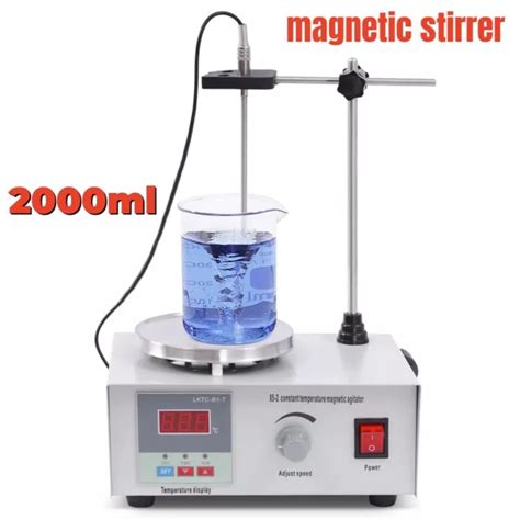 Vevor Hot Plate Magnetic Stirrer Lab Magnetic Stirrer 2000rpm 5l Max 608°f 320°c Eur 134 22