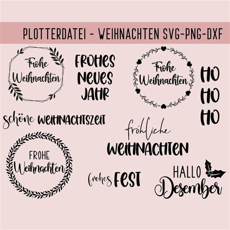 Frohe Weihnachten Plotter File Plotterdatei Weihnachten Svg Png Dxf Frohes Fest Dezember