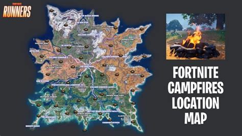 Fortnite Chapter 7 Season 3 All Campfire Locations Map
