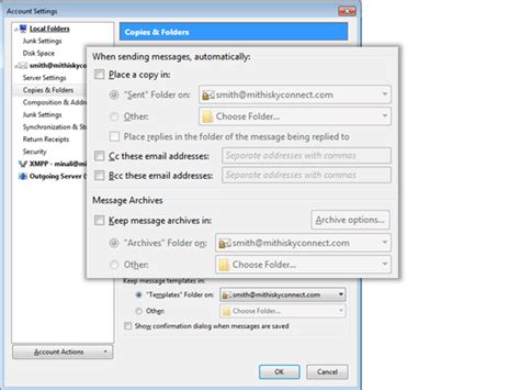 thunderbird on desktop mithi docs
