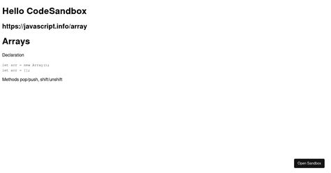 React Codesandbox