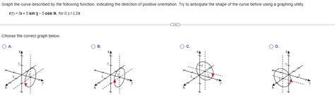 Solved Graph The Curve Described By The Following Function Chegg