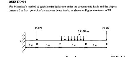 solved question 4 use macaulay s method to calculate the