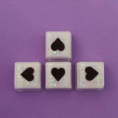Kit Corações Keycaps Fofas Para Teclado Mecânico Tecla Kawaii Setinhas Teclas