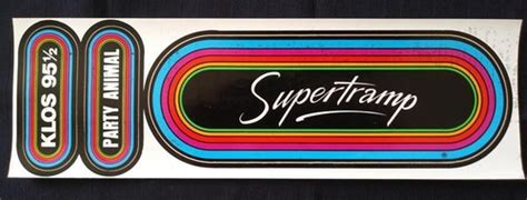 Supertramp Original Klos 955 Vintage 80s Rainbow Bumper Sticker Ebay