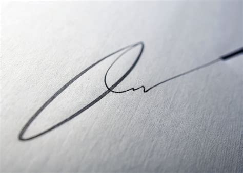 legally binding handwritten signature on a formal document authentic