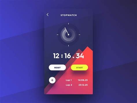 25 Stopwatch App Ui Design For Inspiration