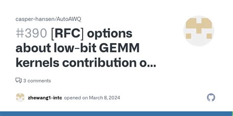 Rfc Options About Low Bit Gemm Kernels Contribution On X86 Cpus