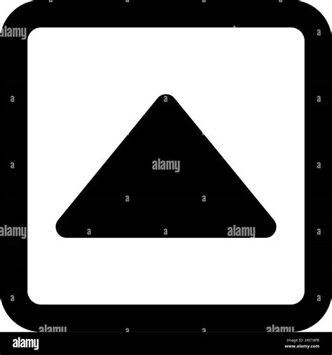 Arrow Up Button Icon In Frame Stock Vector Image And Art Alamy
