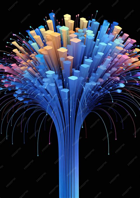 Premium Photo Abstract Color Explosion In Digital Space Vibrant Data