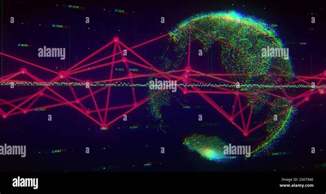 Digital Network Connections And Data Points Forming Globe Representing Global Communication