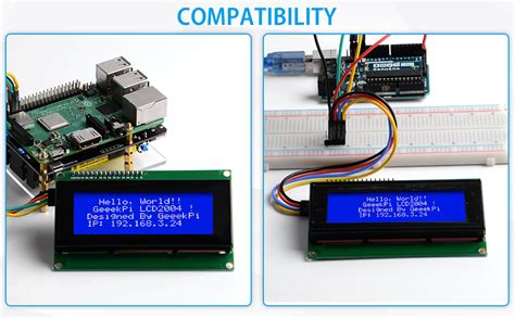 Geeekpi Iic I2c Twi Serial Lcd 2004 20x4 Display Module With I2c