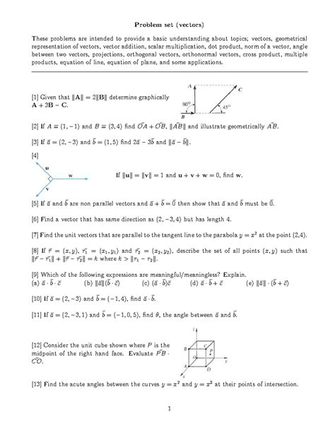 2 Vectors Problem Set Problem Set Vectors These Problems Are