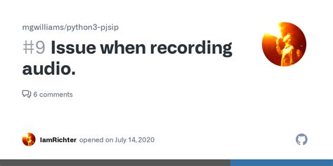 issue when recording audio · issue 9 · mgwilliams python3 pjsip · github
