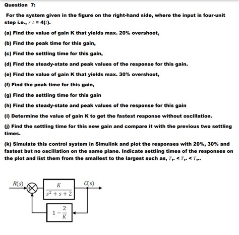 For The System Given In The Figure Where The Input Is Chegg Com