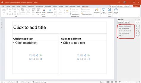 Pinning Down Powerpoint Placeholder Names For More Accessible