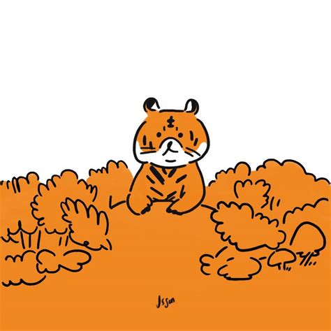 호랑이 기운 디지털 아트 · 일러스트레이션