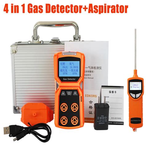 4 In 1 가연성 가스 누출 감지기 산소 황화수소 일산화탄소 가연성 누출 감지기 가스 미터 Aliexpress