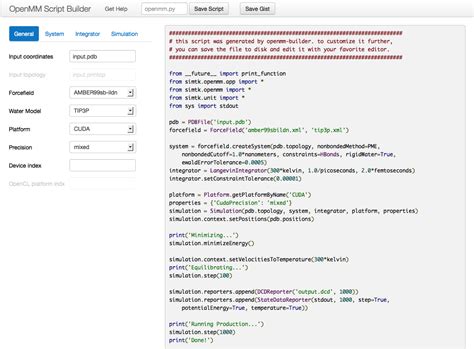 The OpenMM Application Layer Introduction OpenMM Users Guide Documentation