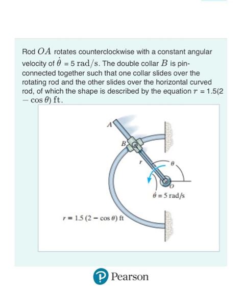 Solved Rod Oa Rotates Counterclockwise With A Constant