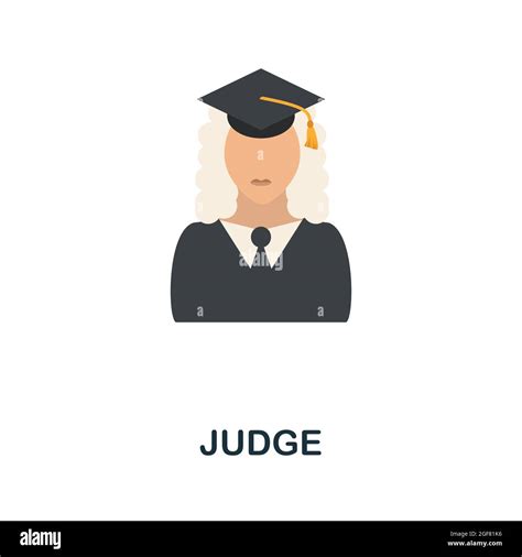 Judge Icon Flat Sign Element From Law Collection Creative Judge Icon For Web Design Templates