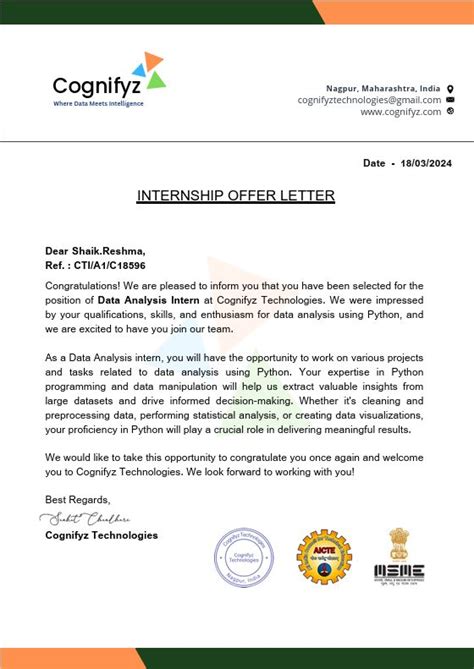 Shaik Reshma On Linkedin Internship Dataanalysis Cognifyztechnologies