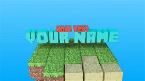 Free Minecraft Intro Template 2 Youtube