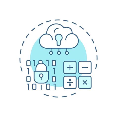 Homomorphic Encryption Soft Blue Concept Icon Type Of Privacy