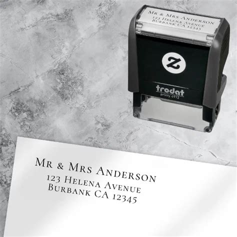 simple return address self inking stamp zazzle