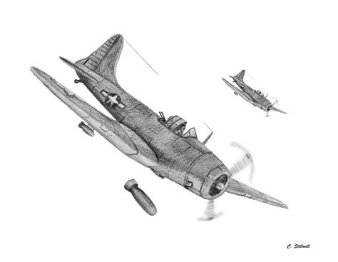 Ww2 Airplane Drawing
