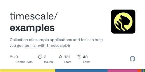 Github Timescaleexamples Collection Of Example Applications And Tools To Help You Get